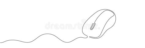 Drawn Continuous One Line Computer Mouse Logo Stock Vector Illustration Of Computer Isolated