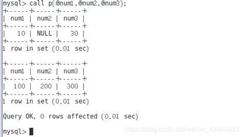 mysql存储过程in、out、inout参数示例与总结 sqlserver 存储过程 in out csdn博客