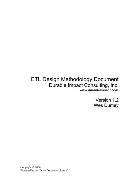 Etl Design Methodologydocument Datastage Pdf
