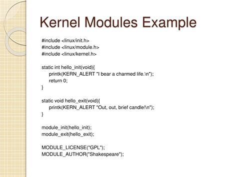 ppt kernel modules and device drivers powerpoint presentation free