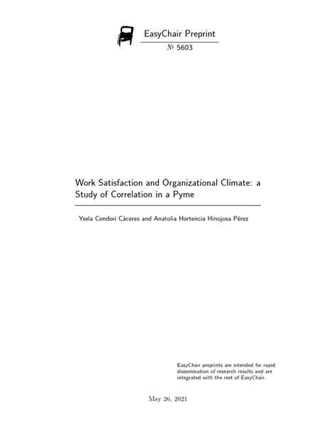 Easychair Preprint 5603 Pdf Salario Business