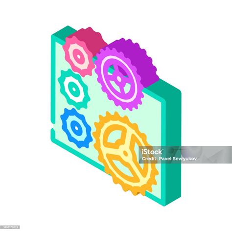 다채로운 기어 안절부절 장난감 아이소 메트릭 아이콘 벡터 일러스트 레이 션 기포에 대한 스톡 벡터 아트 및 기타 이미지 기포 등측투영법 모던 양식 Istock