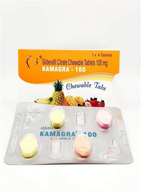 Kamagra 100 Sildenafil Citrate Chewable Tablets At ₹ 12309strip