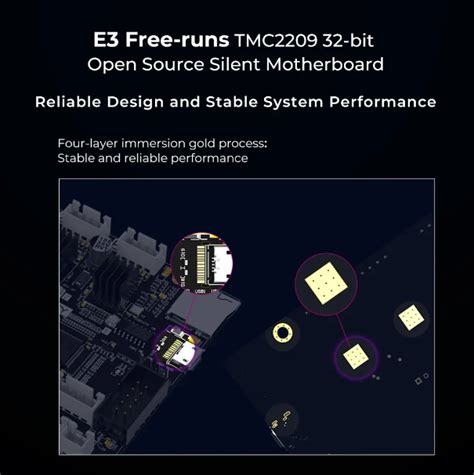 Creality E3 Free Runs Tmc2209 32 Bit Open Source Silent Motherboard Maker 4 0 Store