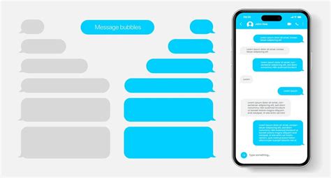 Premium Vector Message Smartphone Template Mobile Chatting Sms App