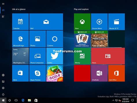 Turn On Or Off Full Screen Start Menu In Windows 10 Tutorials