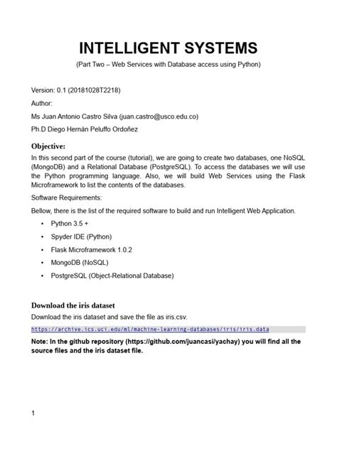 Intelligent Systems Part 02 Pdf Postgre Sql Databases