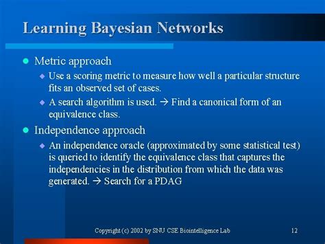 Bayesian Networks In Bioinformatics Kyubaek Hwang Biointelligence Lab