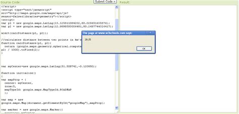 javascript calculating distance between two points shows wrong