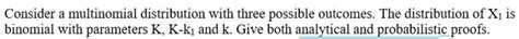 Solved Consider A Multinomial Distribution With Three