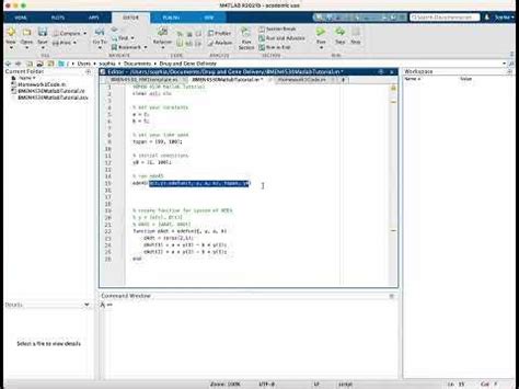 Matlab ODE45 Tutorial: Solving System of Equations - YouTube
