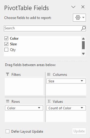 Pivot Table Two Way Count Exceljet