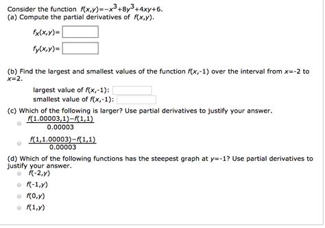 solved consider the function f x y x3 8y3 4xy 6 a