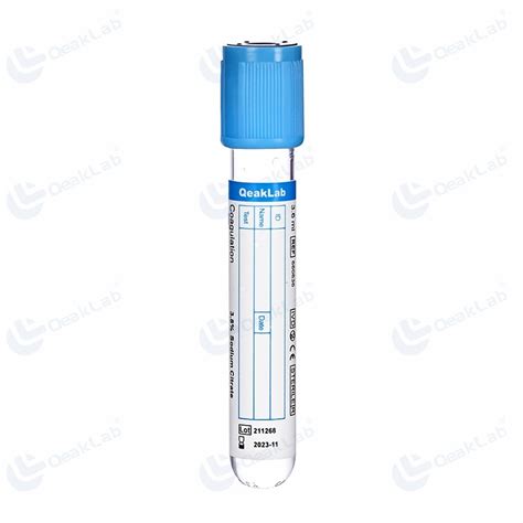 5 Ml Blue Top Coagulation Test Sodium Citrate 1 9 Vacuum Blood