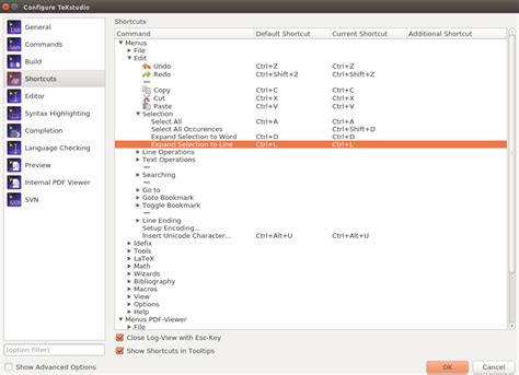Macros TeXstudio Select Whole Line Super User
