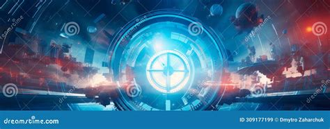 Dynamic Science Background With Abstract Geometric Shapes And Lines Stock Image Image Of Grid