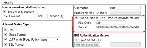 Dial Vpn With Motp Using A Token Device Draytek
