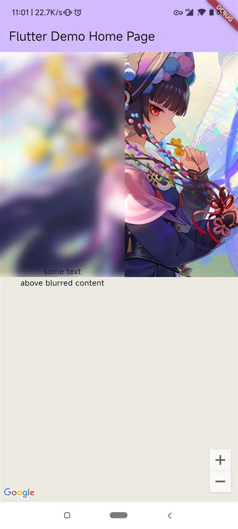Backdropfilter Not Working As Expected With Google Map On Android Issue Flutter