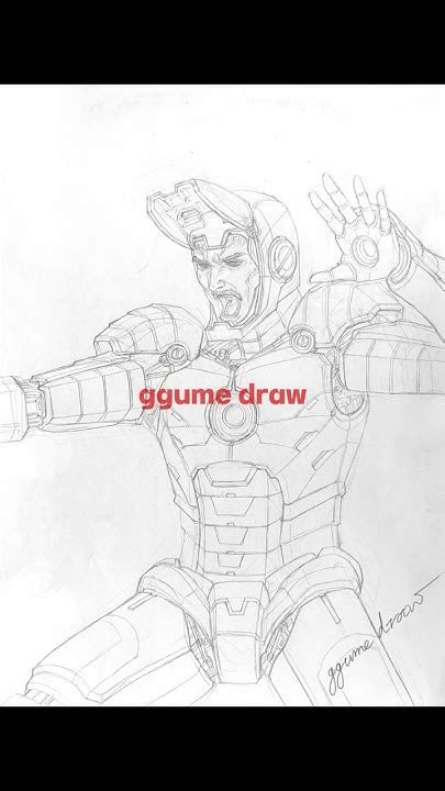 아이언맨 스케치 Trying An Iron Man Sketch Drawing Draw Sketchironman