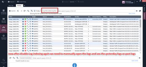 Solved Not Able See The Old Logs Without Log Indexing Check Point Checkmates