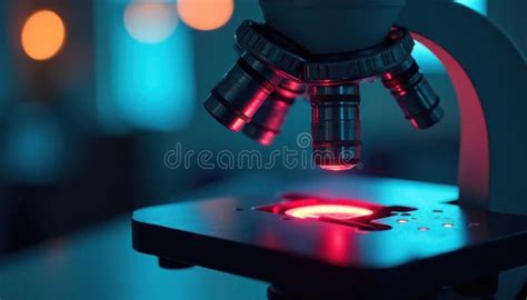 Microscope Objective Lens Showing High Magnification Focus Biology