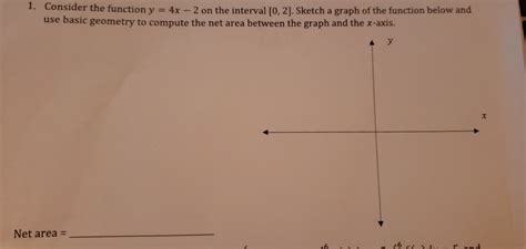 Solved 1 Consider The Function Y 4x 2 On The Interval