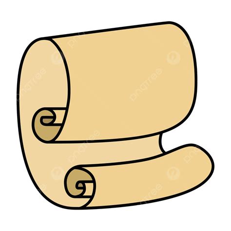 Blank Paper Scroll Vector On White Background Scroll Yellowed Papyrus