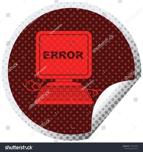 Computer Error Vector Illustration Circular Peeling Stock Vector Royalty Free 1166056981
