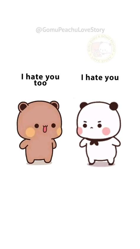 Gomu Peachu Love And Le Relationship 😍😍 Cute Cartoon Quotes Funny Cartoon S Cute Cartoon