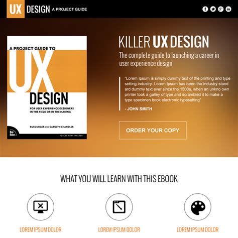 Responsive E Book Landing Page Design Templates To Boost Your E Book Sales