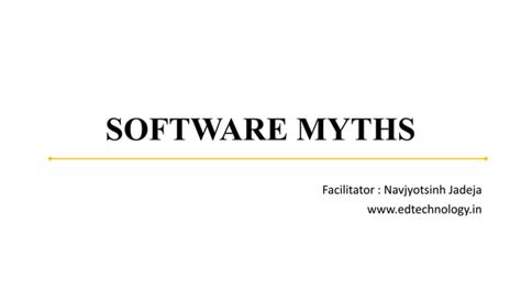 Software Myths Software Engineering Notes Pptx Computer Software And Applications Computing