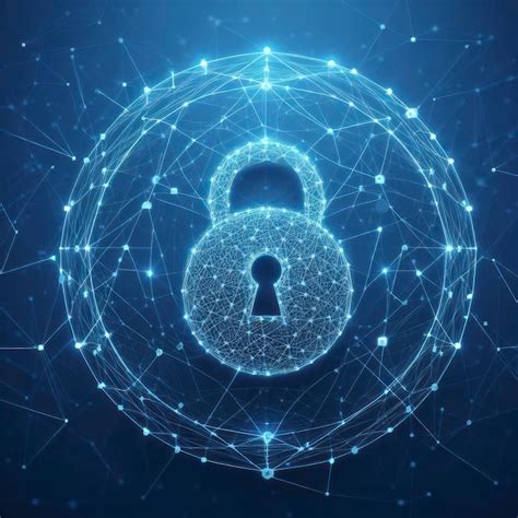 premium ai image cyber security concept lock symbol from lines and
