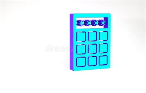 Turquoise Password Protection And Safety Access Icon Isolated On White Background Security