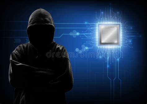 Hooded Computer Hacker Stock Illustration Illustration Of Identity