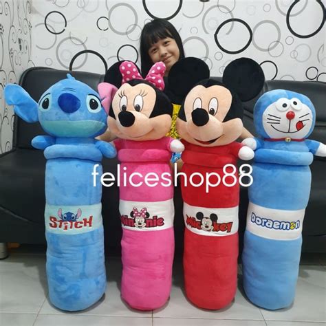 Jual Guling Boneka Minnie Mickey Mouse Doraemon Stitch Besar Shopee Indonesia