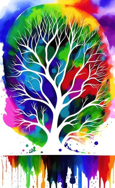 Premium Photo A Colorful Poster Of A Tree With The Words The Tree Of Life On It
