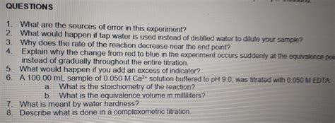 solved questions 1 what are the sources of error in this
