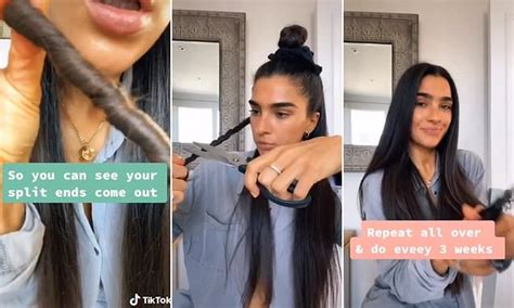 Woman Reveals How To Trim Split Ends In THREE Simple Steps