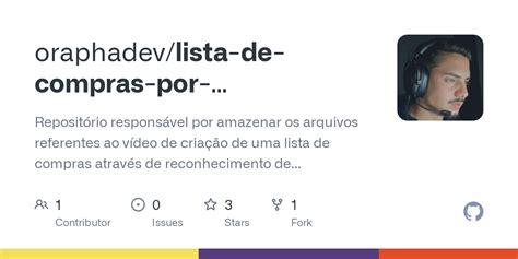 GitHub Oraphadev Lista De Compras Por Reconhecimento De Voz
