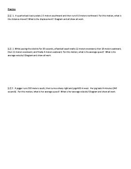 GUIDED NOTES Kinematics Defining Motion By Puorro S Physics