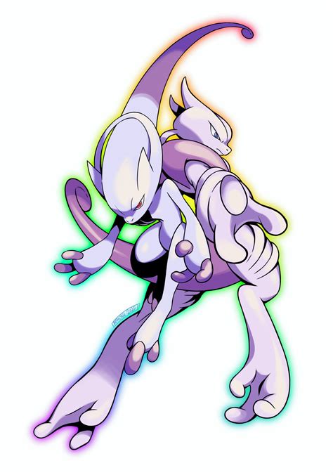Mewtwo Mega Mewtwo Y And Mega Mewtwo X Pokemon Drawn By Tomycase