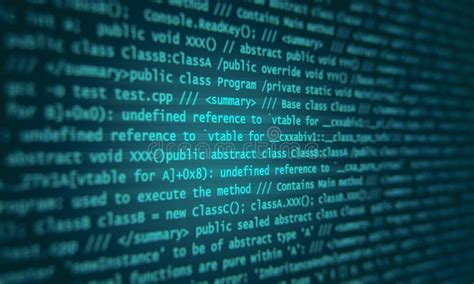 Abstract Dark Coding Backdrop With Text Stock Illustration Illustration Of Data Development