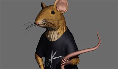 Artstation Stylized Mouse Character Aka Dj Myshka