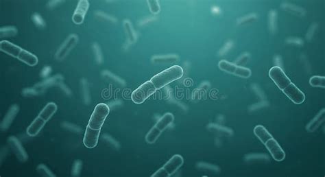 Microscopic World 3d Render Of Bacteria Germs Microbes And Cellular