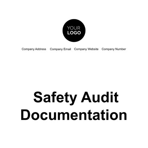 Safety Audit Documentation Template Edit Online And Download Example