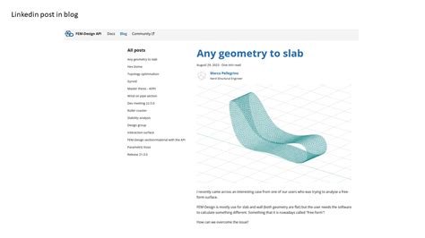 Blog FEM Design API