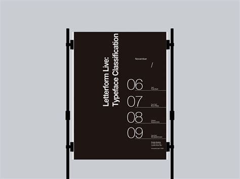 Typeface Hierarchy Poster On Behance