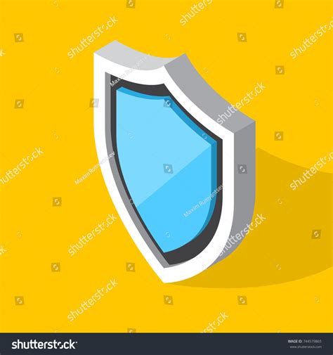 Isometric Shield Icon Stock Vector Royalty Free Shutterstock