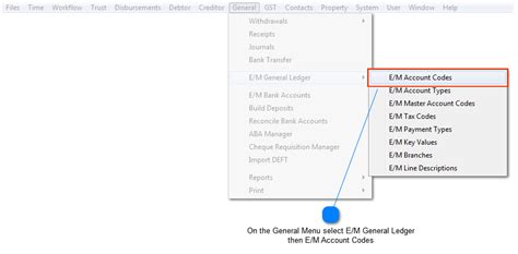 General Ledger Account Codes