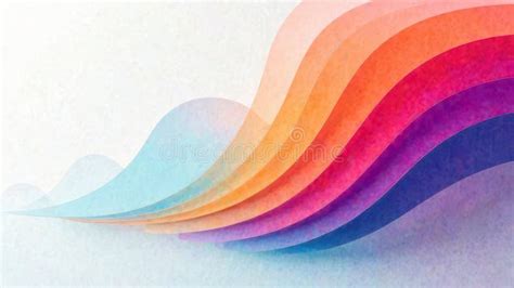 Vibrant Abstract Wave Pattern With Translucent Overlapping Colors Stock Illustration
